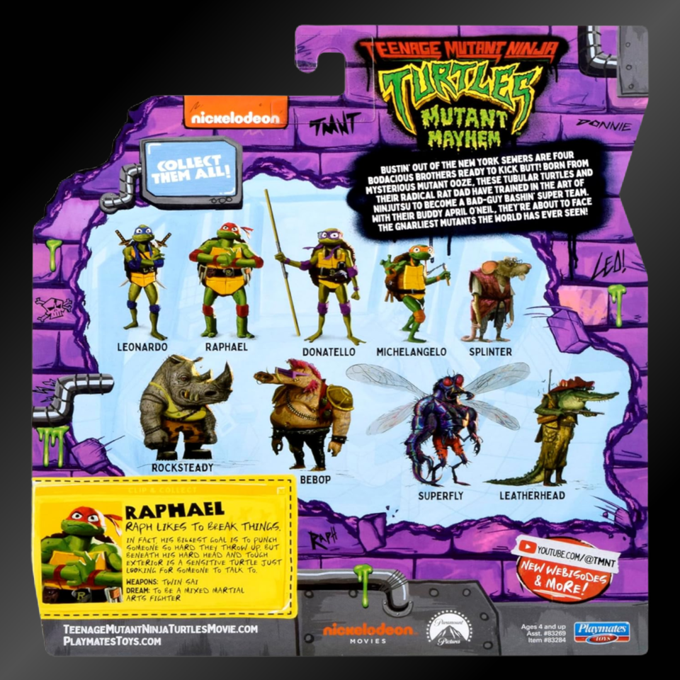 Teenage Mutant Ninja Turtles Mutant Mayhem Tots Bebop Young Splinter ...