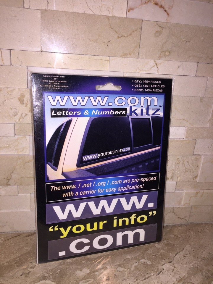 CHROMA LETTERS AND NUMBERS CAR WINDOW KIT | eBay