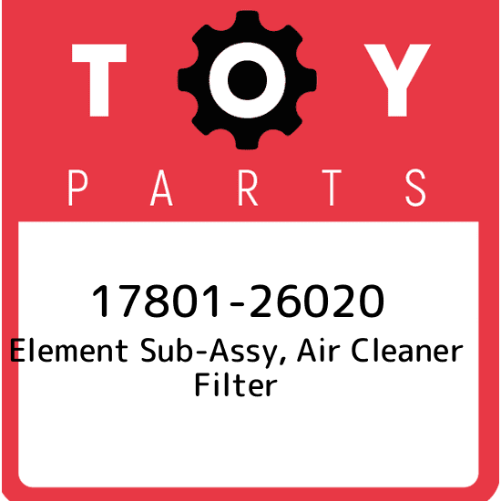 17801-26020 Toyota Element sub-assy, air cleaner filter 1780126020, New ...