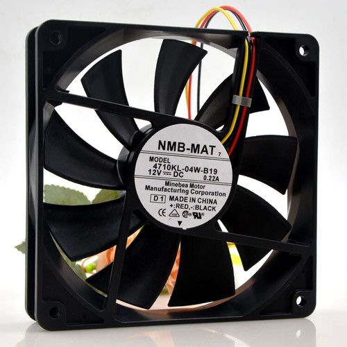 1 PCS NMB Fan 4710KL-04W-B19 DC 12V 0.22A 12025 12CM chassis fan ...