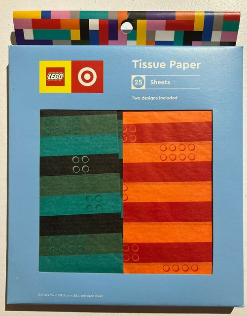 25 Sheets LEGO Tonal Mix Stripe Tissue Paper Set Orange/Green for sale ...