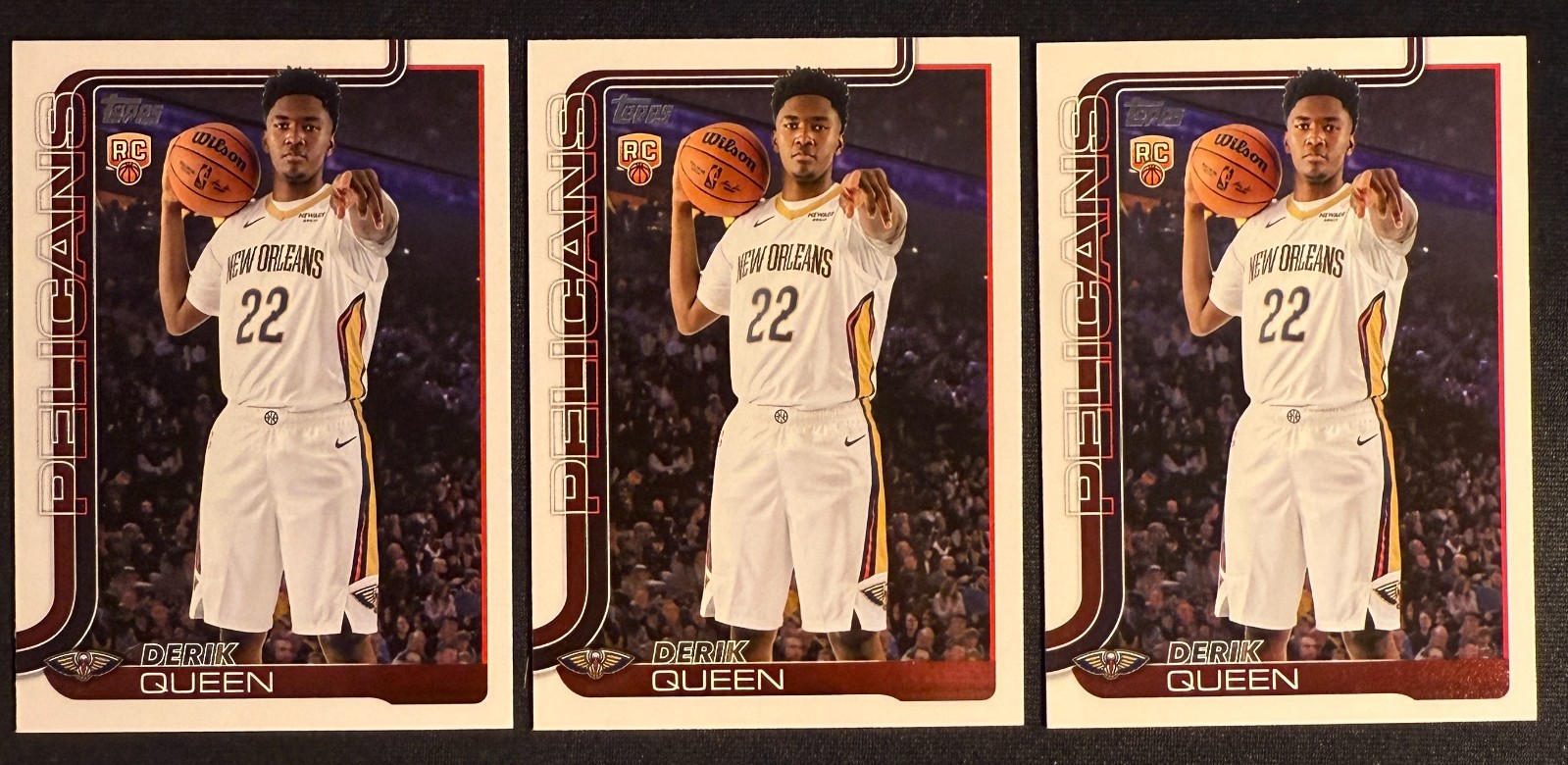 Derik Queen 2025-26 Topps Basketball x3 RC Rookie Base Lot | eBay