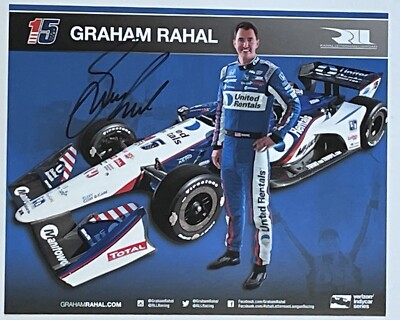 2018 Signed Graham Rahal #15 United Rentals Indy Car Hero Card | eBay