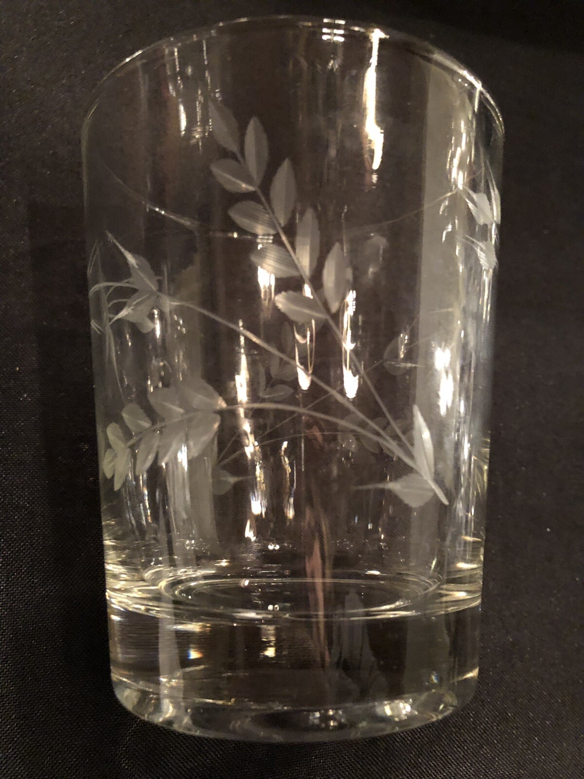 UNIQUE FLOWERING WHEAT DESiGN ETCHED GLASS TUMBLERS / DRINKING GLASSES ...