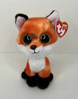 Ty Beanie Boos MEADOW 6" Fox Stuffed Animal Plush Toy 2012 Orange ...
