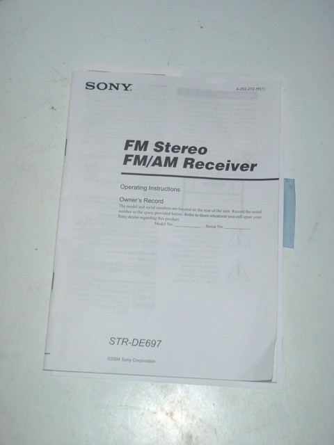 Sony STR DE697 7.1 Channel 700 Watt Receiver for sale online | eBay