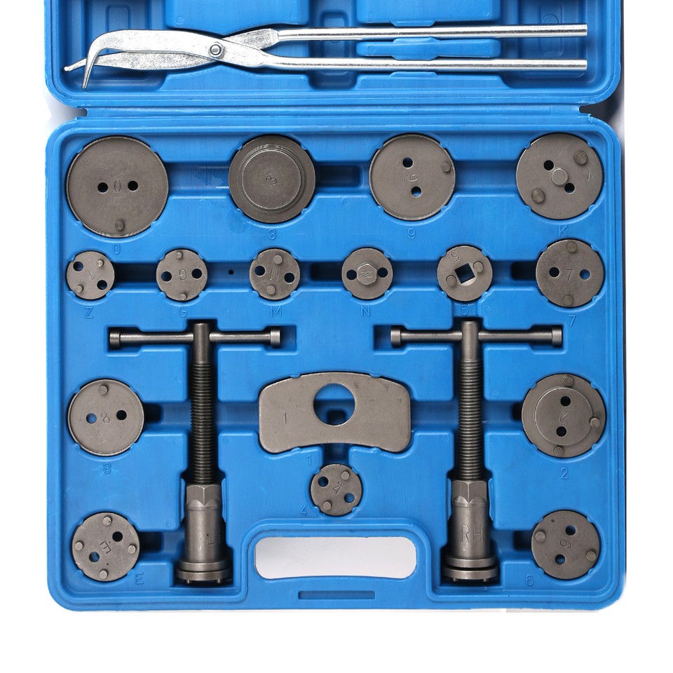 18pc Brake Caliper Tool Set & 8 Pc Drum Brake Tool Kit Removal ...