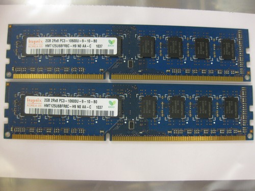 4GB (2x2GB) PC3-10600u DDR3-1333MHz 1Rx8 Non-ECC Memory Various Major ...