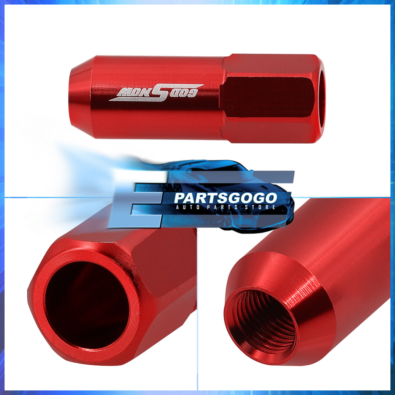 20PCS M12x1.5mm JDM VIP Open Extended Aluminum Racing Wheels Rims Lug ...