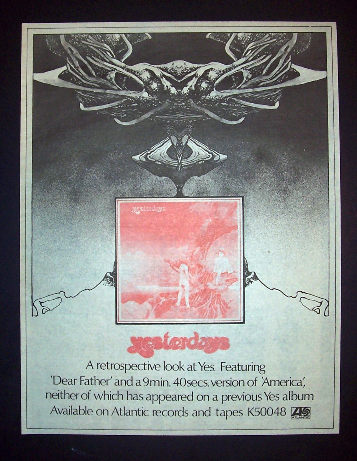 Yes, Yesterdays 1975 Poster Type Ad, Promo Advert 3 | eBay