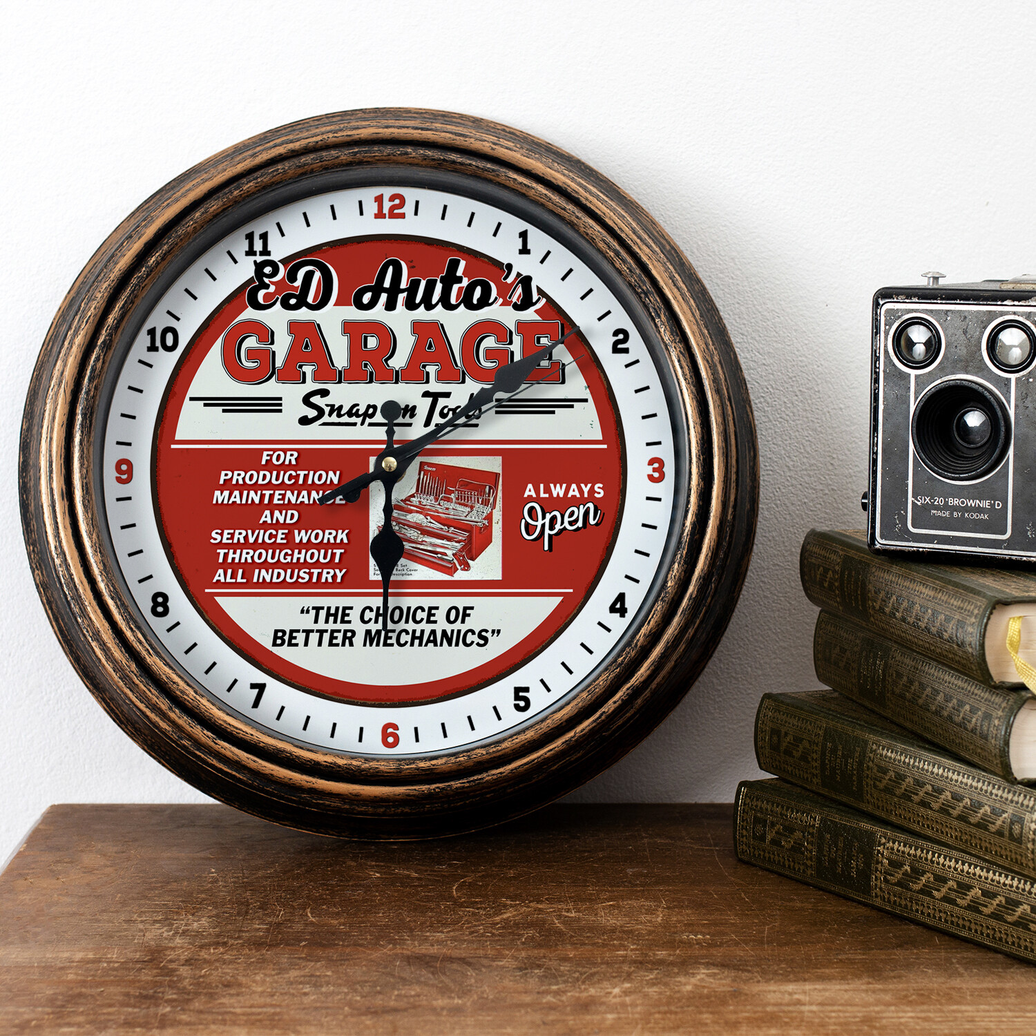 Personalised Garage Clock Snap On Spanners Car Mechanic Hanging Wall ...