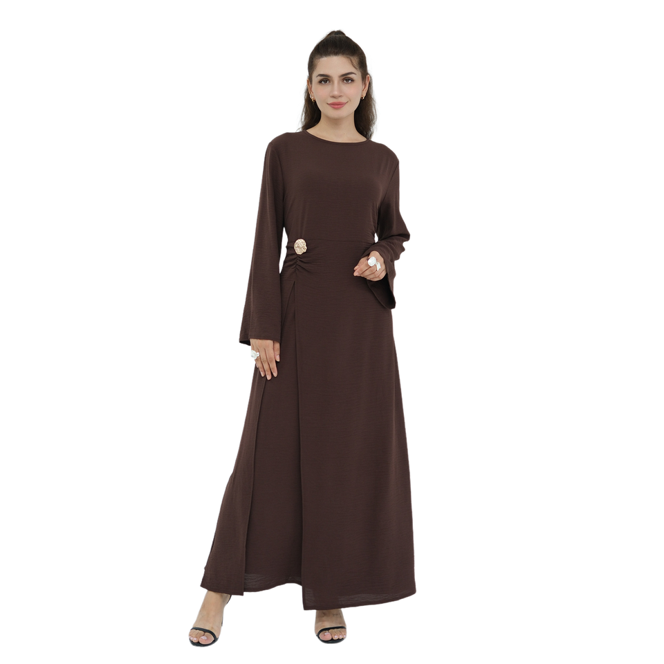 Islamic Abaya Women Muslim Long Sleeve Maxi Dress Turkey Islamic Robes ...
