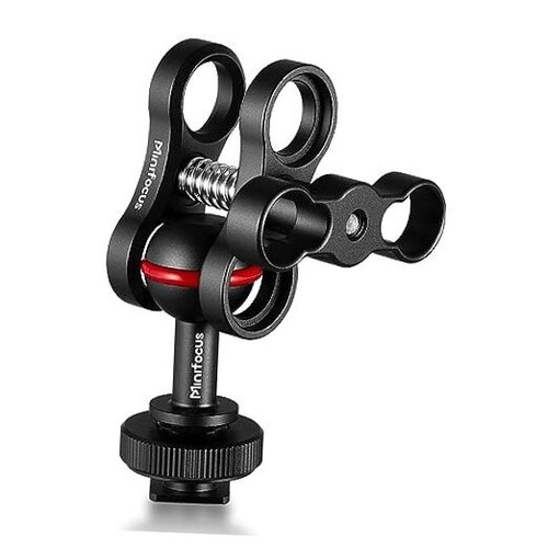 1'' Ball Clamp Mount with Cold Shoe Ball Mount Head Base Cold Shoe ...