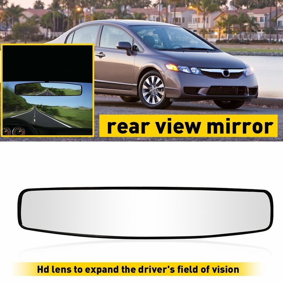 Rear View Mirror Interior Universal Replacement Day Night Wide Angle ...
