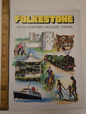 Vintage Folkestone Holiday Town Guide 1980 Tourist Brochure Maps Walks ...