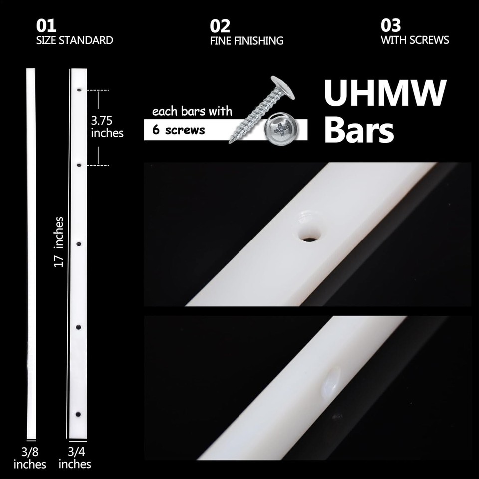 Crosscut Sled for Table Saw UHMW Plastic 3/4" X 3/8" X 17" with ...