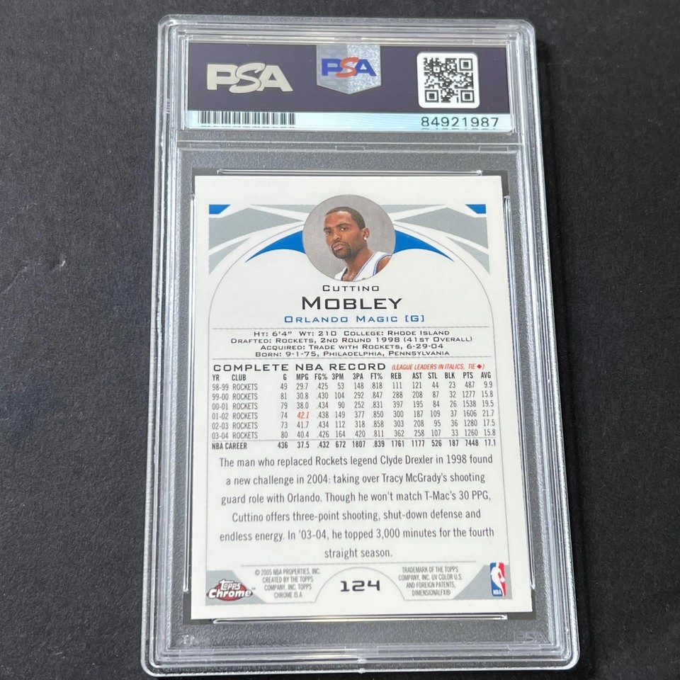 2004-05 Topps Chrome #124 Cuttino Mobley Signed Card AUTO 10 PSA ...