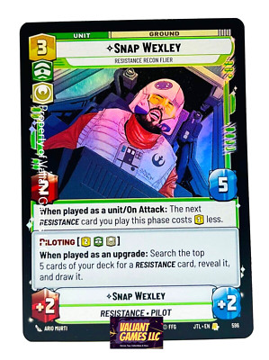 Star Wars Unlimited Snap Wexley #596 Foil Jump to Lightspeed | eBay UK