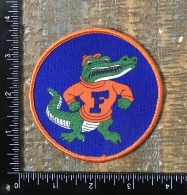 Vintage UNIVERSITY OF FLORIDA Gators NCAA College Mascot Woven Sew-On ...