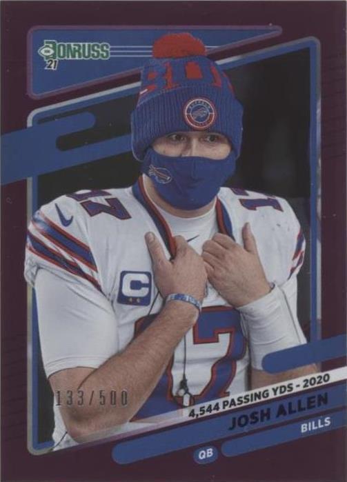 2021 Panini Donruss - Photo Variation Josh Allen #225 Season Stat Line ...