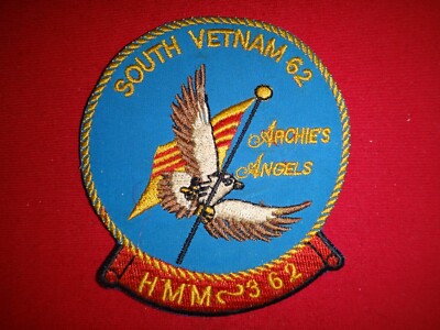 Vietnam War Patch USMC Marine HMM-362 ARCHIE'S ANGELS In South Vietnam ...