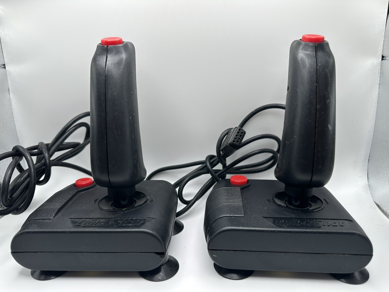 Set of 2 Quickshot 1 Atari Commodore Joystick Remote Controllers Pn ...