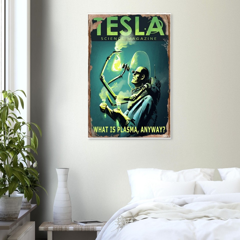 Tesla Science Magazine - What is Plasma Anyway? - Fallout 4 Poster | eBay