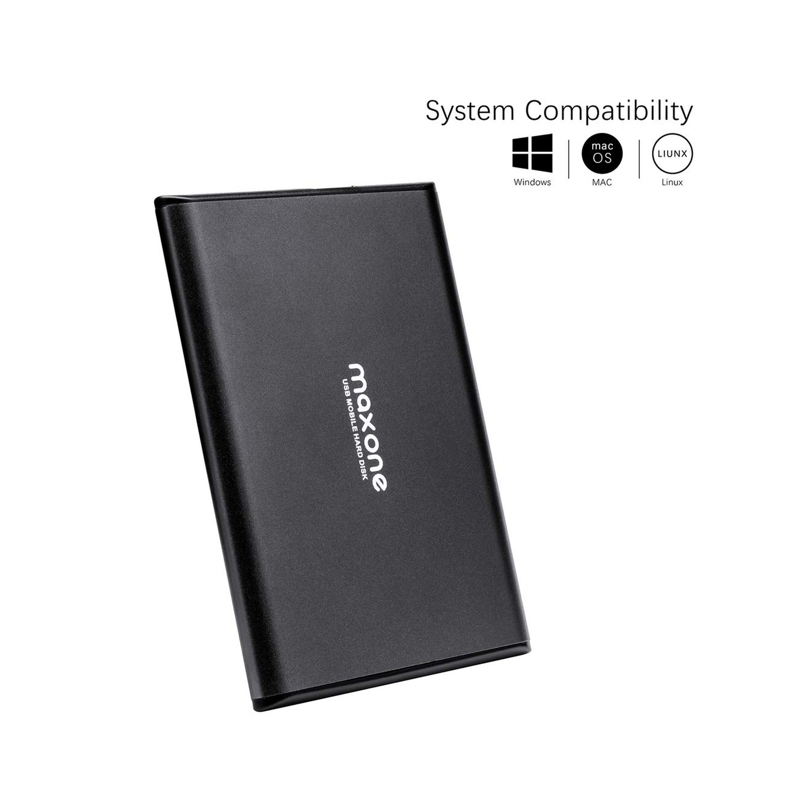 Maxone 500GB Ultra Slim Portable External Hard Drive HDD USB 3.0 for PC ...