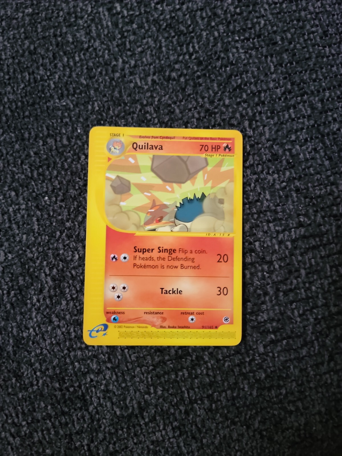 Pokémon Expedition Set Regular Finish Quilava eReader 91/165 NM-MT ...