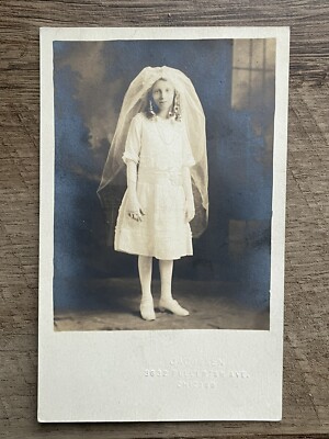Jacobsen Studio Portrait, Young Girl Chicago IL Antique Real Photo ...