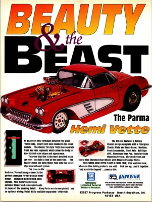 Parma Hemi Vette Racing Bodies RC Print Ad Ephemera Wall Art Decor | eBay