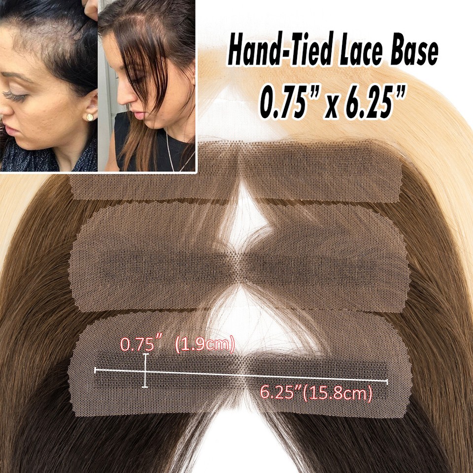 Women Frontal Hairline Topper Toupee Hairpiece Virgin Human Hair Full ...