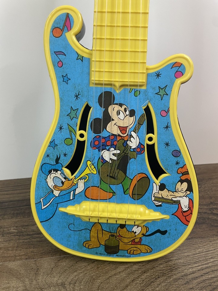 Vintage Disney Toy Plastic 21" Mickey Mouse Guitar Ukulele Music ...
