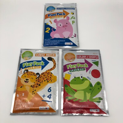 Play Pack Grab & Go, Pre-K Kindergarten, Colors Shapes Letters Numbers ...