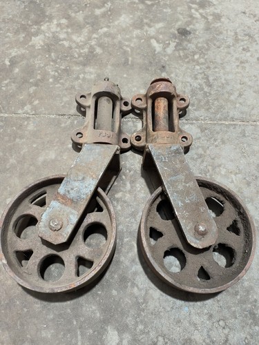 Vintage Swivel Cast Iron Casters - Industrial - Railroad - Antique ...