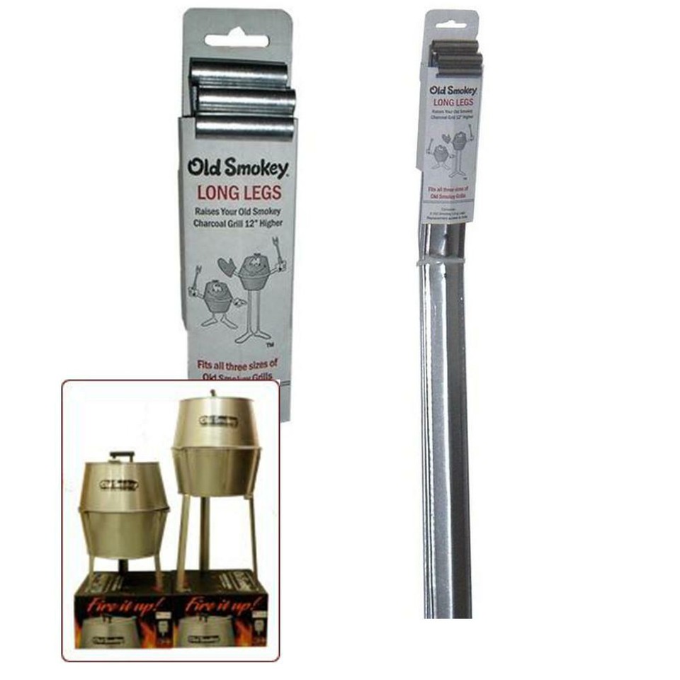 Long Legs for Old Smokey Charcoal Grills, 12" Additional Height ...