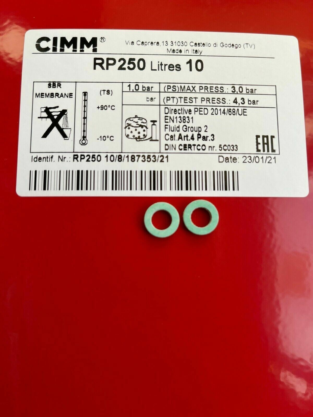 MAIN COMBI 30 ECO & 30 ECO ELITE BOILER EXPANSION 10 LITRE 5114692 ...