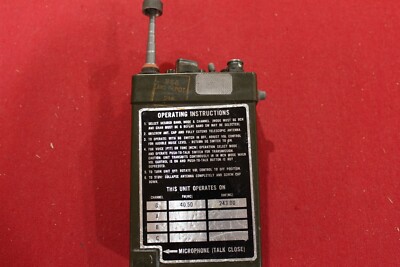 MILITARY SURPLUS AN/URC 68 RADIO SET MICROPHONE FM UHF ANTENNA PRC ...