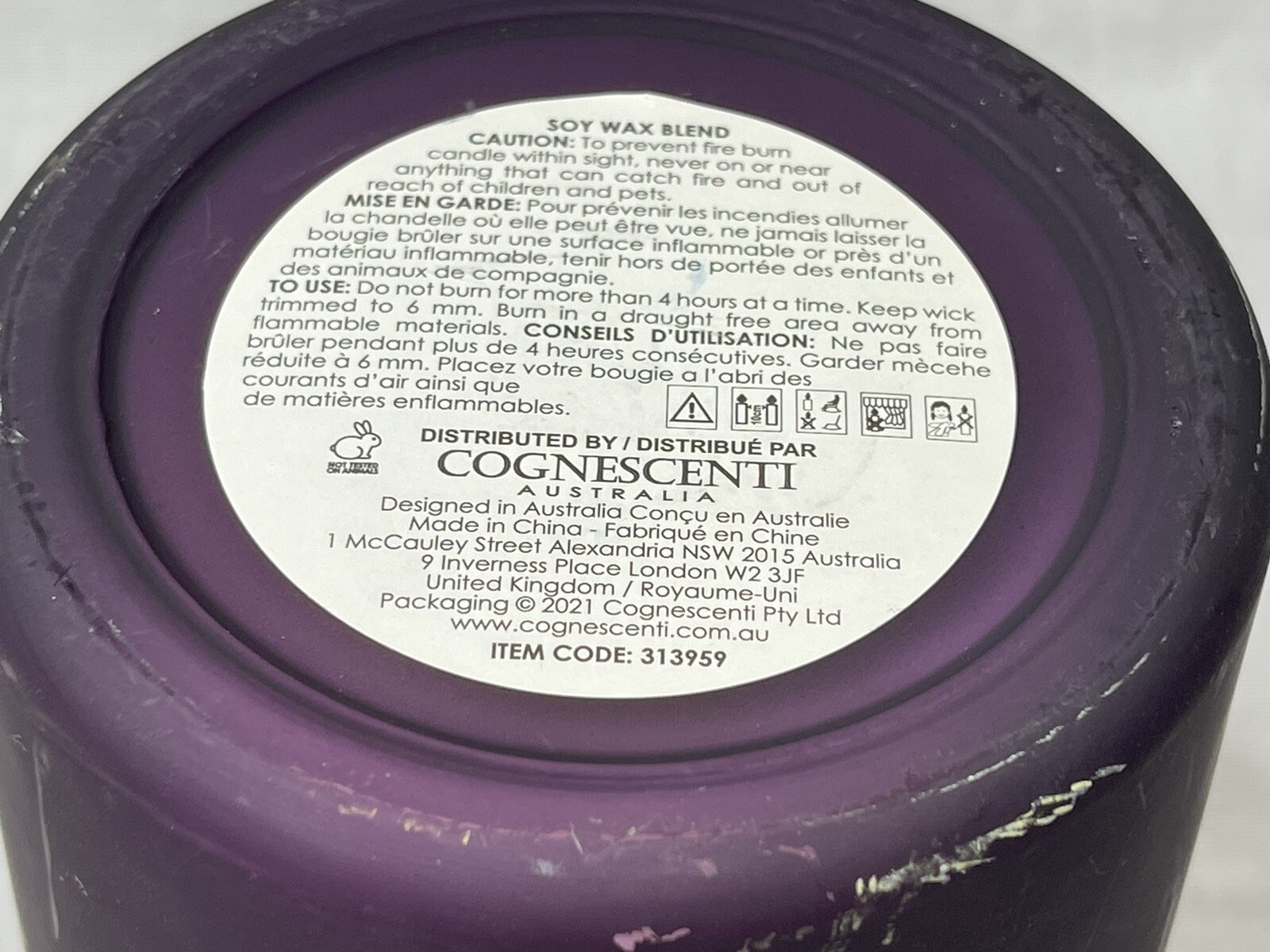 MORGAN & GRACE COGNESCENTI AUSTRALIA lavender just chill candle soy ...