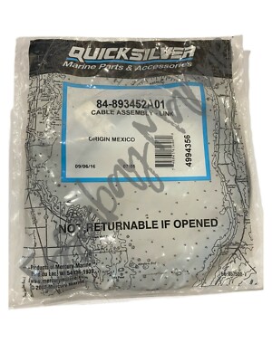 Mercury Quicksilver Cable Assembly - Link 84-893452A01 | eBay