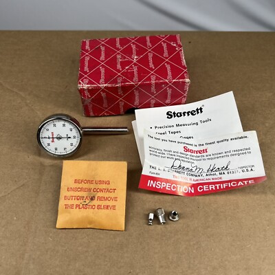 Starrett No. 196B1 Dial Test Indicator Machinist Tool In Box | eBay
