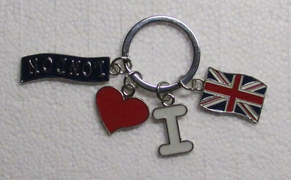 BRITISH Flag I HEART London Metal Alloy KEY CHAIN Ring Keychain NEW | eBay