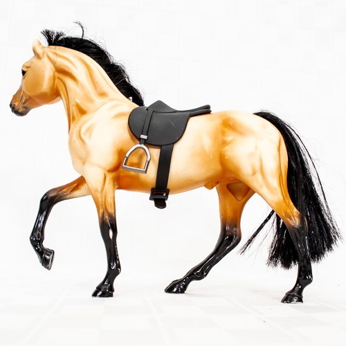 VTG 1988 Marchon Grand Champion 6" Tan Horse Figurine w Riding Saddle ...