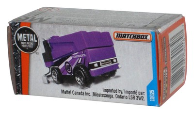 Matchbox Power Grabs Box (2016) Purple Zamboni Ice Resurfacing Machine ...