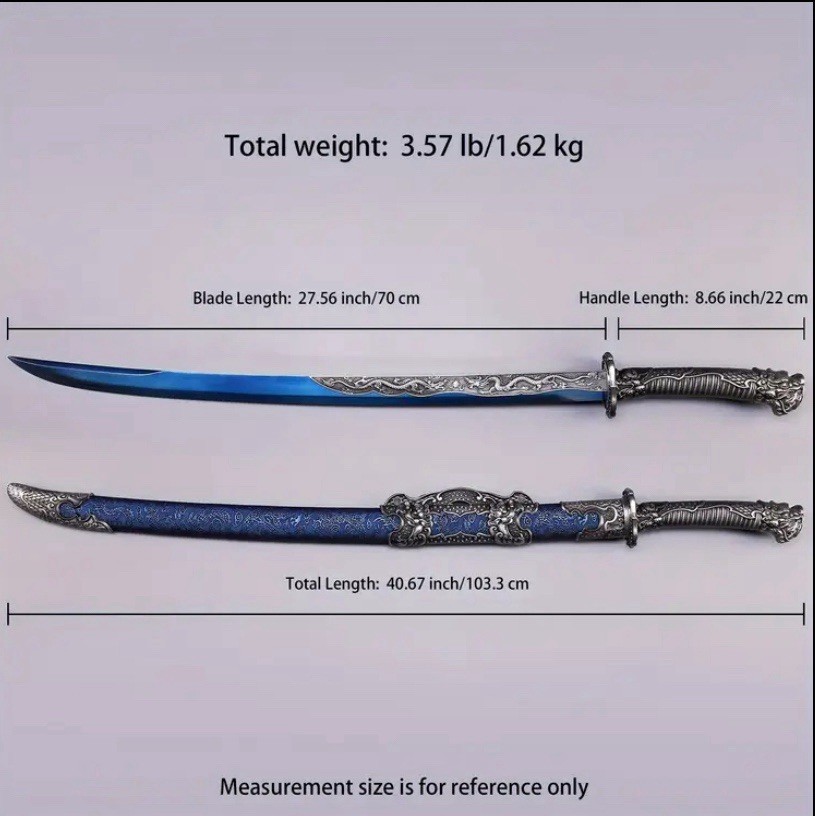 Handmade Katana Dragon Sword Manganese Steel Blade | eBay