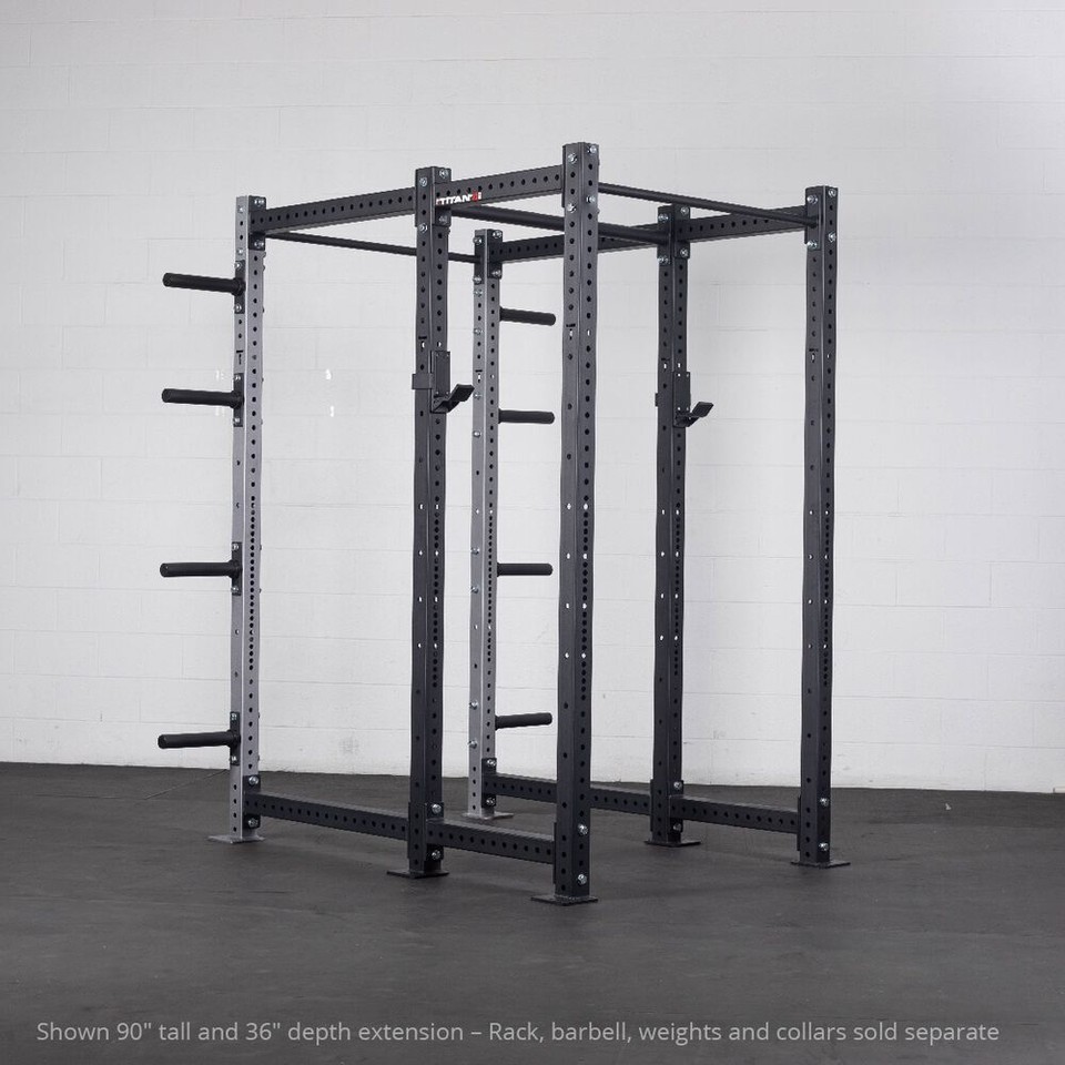 Titan Fitness X-3 Series 80" Silver Bolt-Down Power Rack Extension Kit ...
