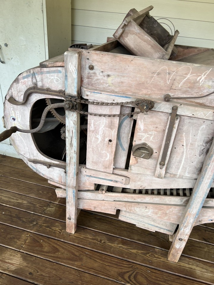Antique Wooden Grain Wheat Fanning Mill Thresher Grain Seperater | eBay