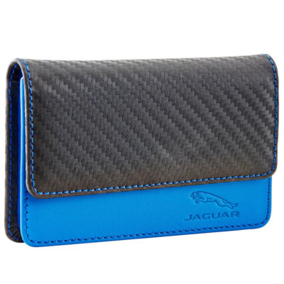 NEW GENUINE JAGUAR WALLET CARBON FIBRE BLUE F-TYPE XF XK XJ XE F-PACE ...