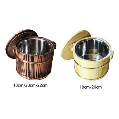Japanese Rice Bucket Rice Steamed Cask Wooden Sushi Rice Bowl Sushi ...