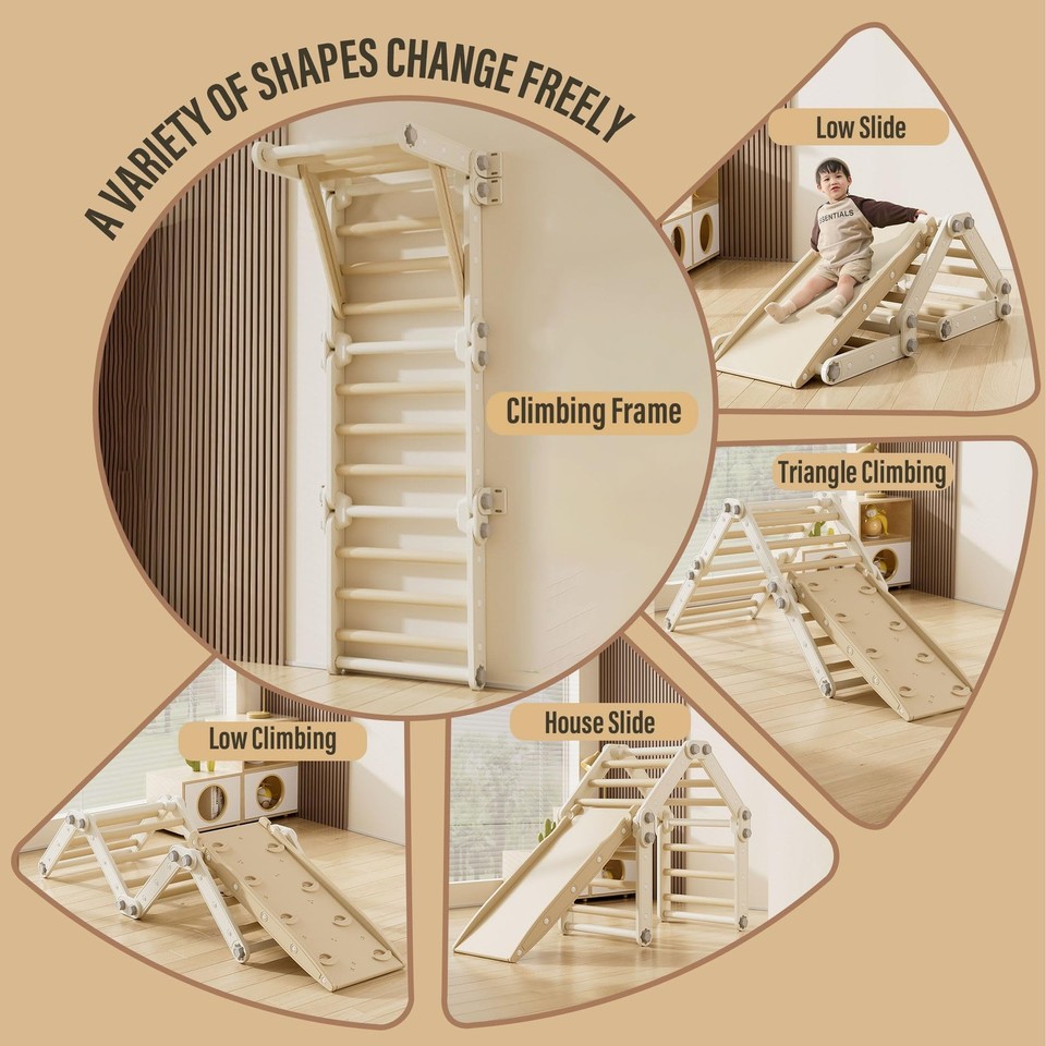 Slide Compatible with Toddler Climbing Toys,Plastic Kids Pikler ...